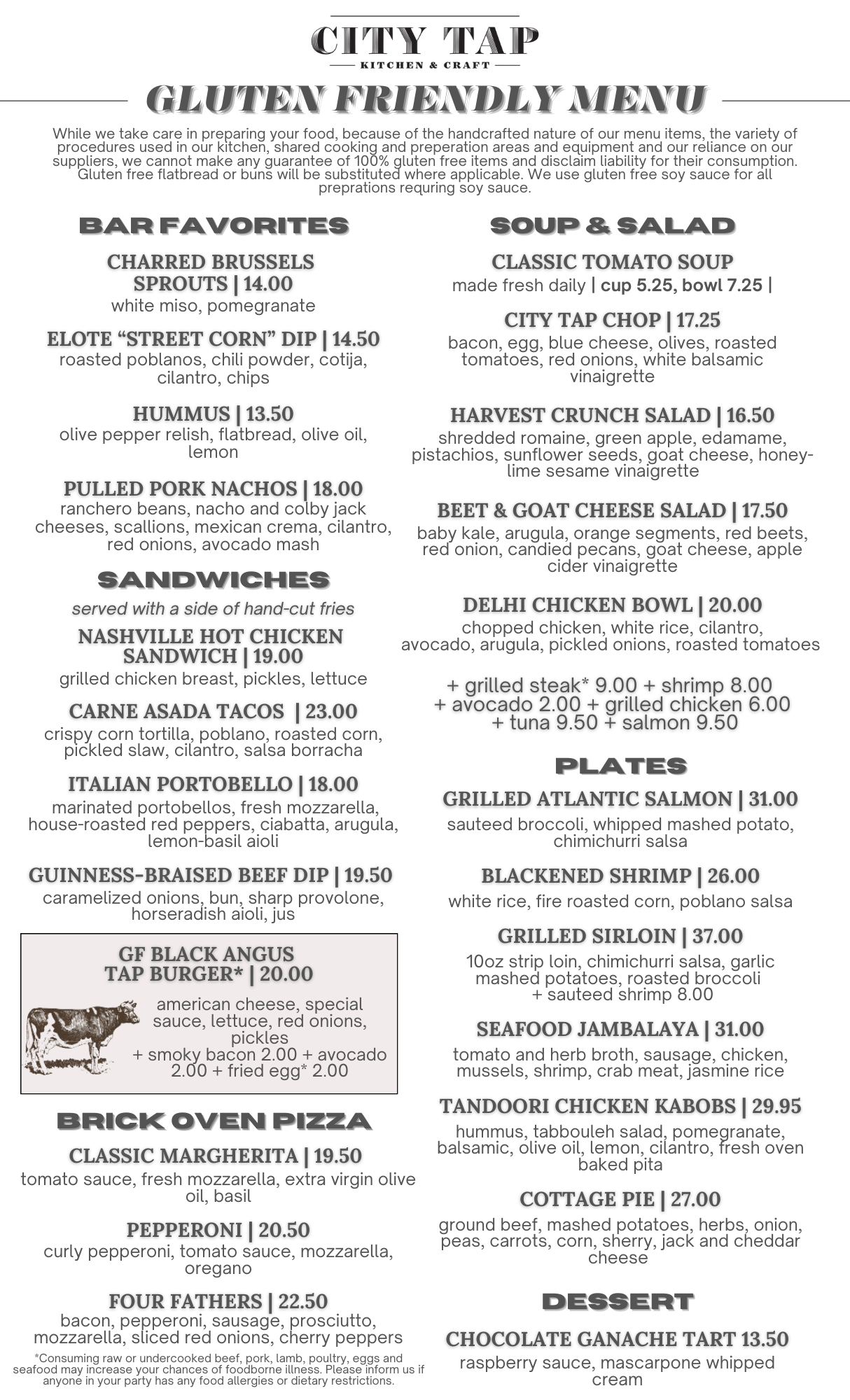 Fort Point Menus | City Tap House in the US