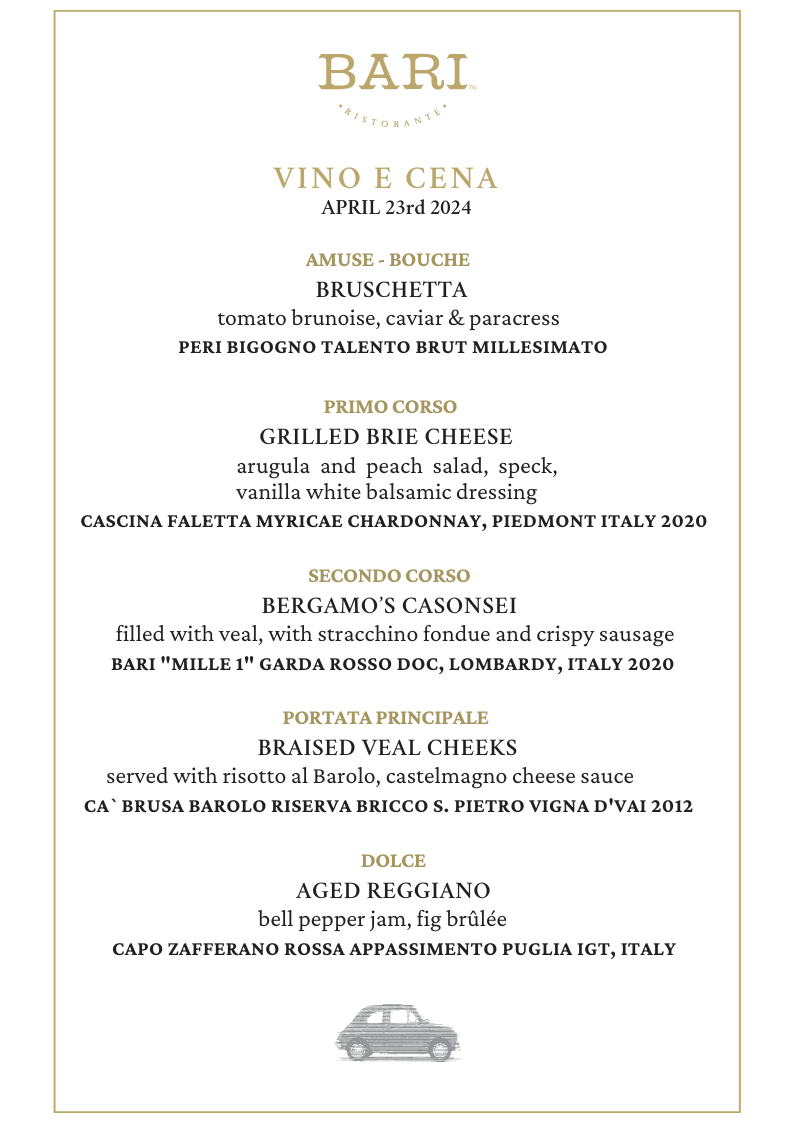 Vino e Cena | Bari Ristorante