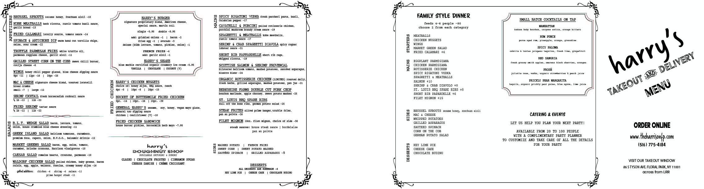 Menus | The Harrison
