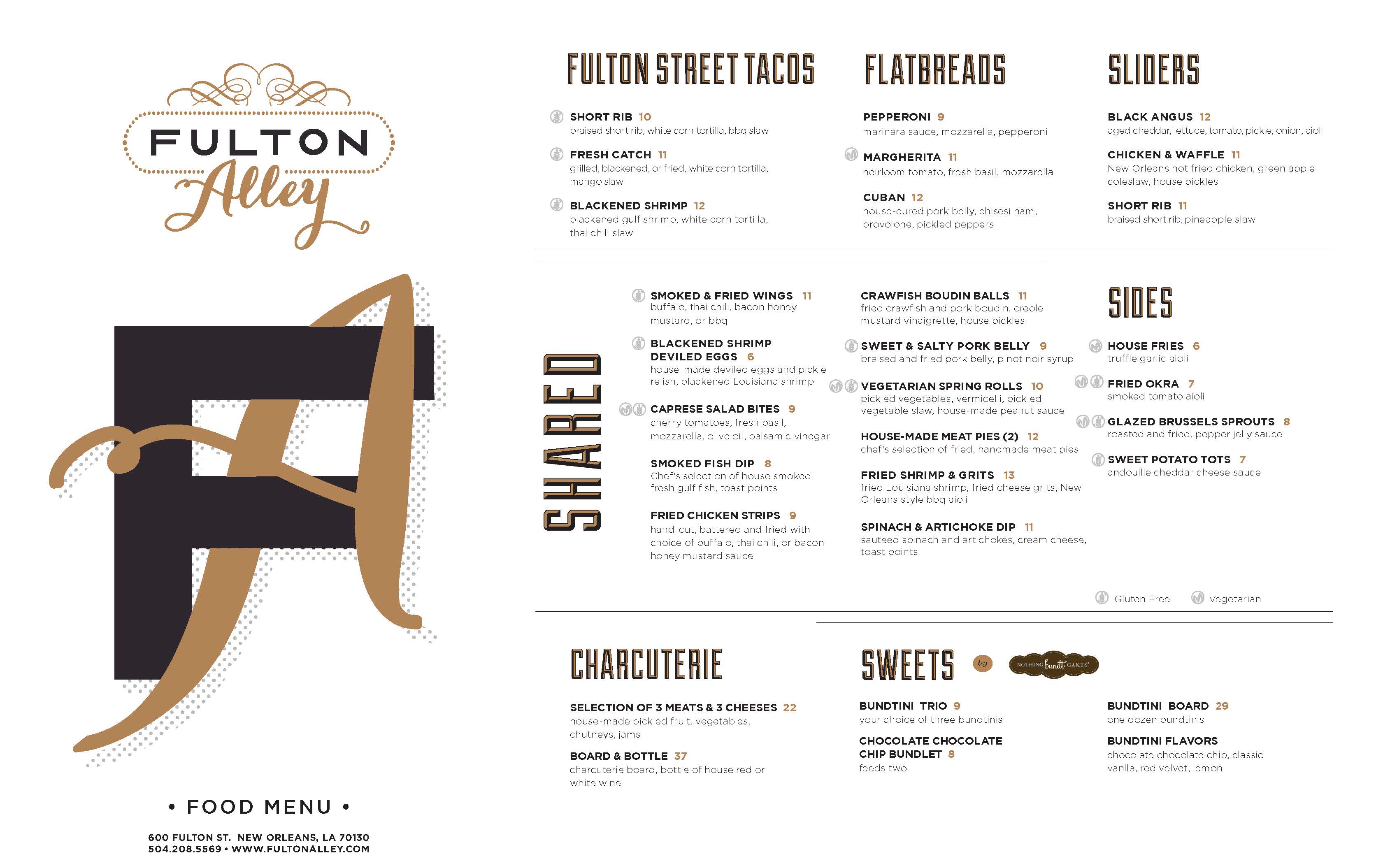 Menus | Fulton Alley