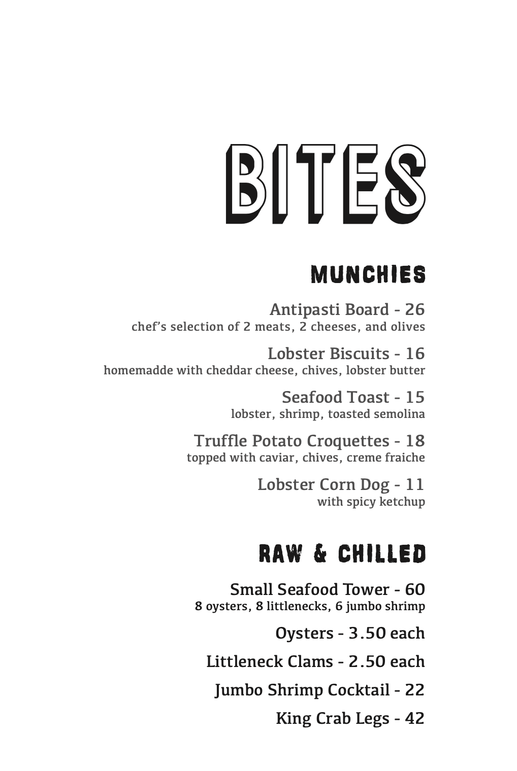 Menus | Backstage Cocktail Lounge in Hoboken, NJ