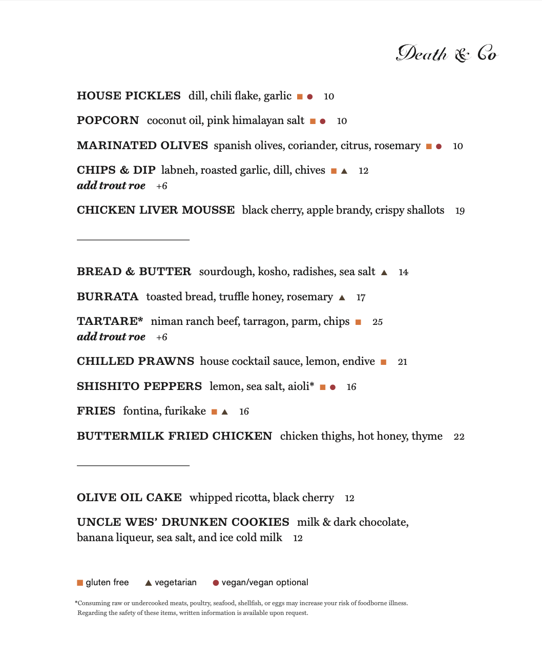 D&C New York | Hours + Location | Death & Co