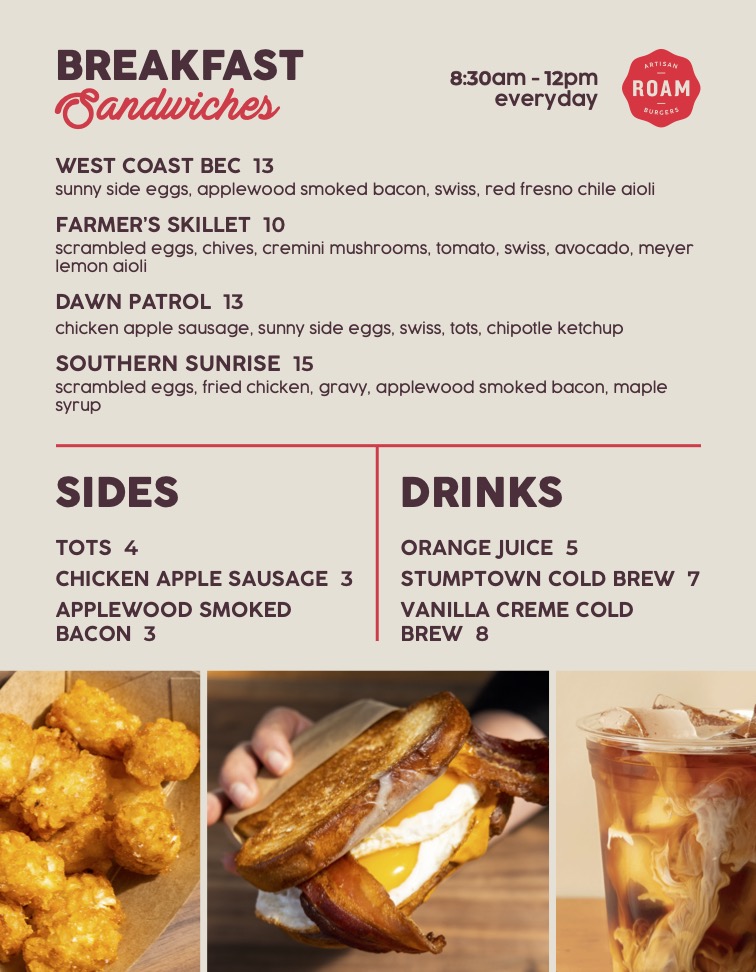 City Center, San Ramon | Hours + Location | Roam Burgers