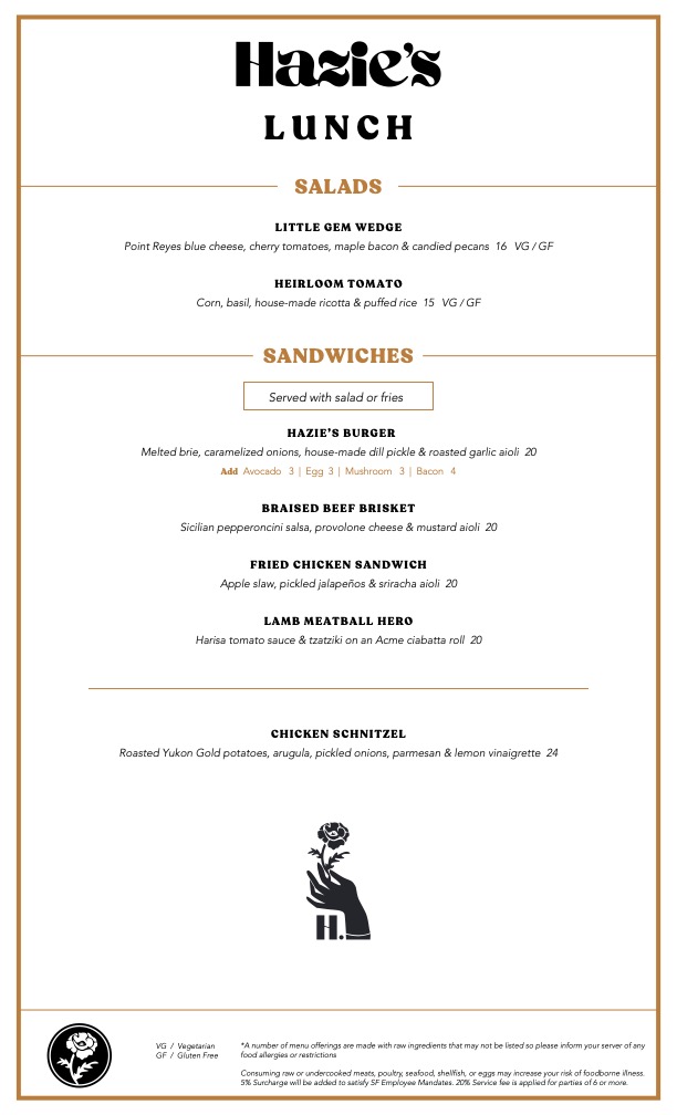 Hazie's | American Restaurant in San Francisco, CA