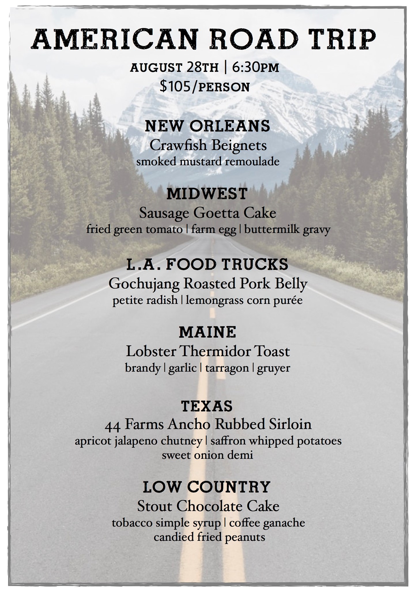 Sample Menus | Chef Jason Harper