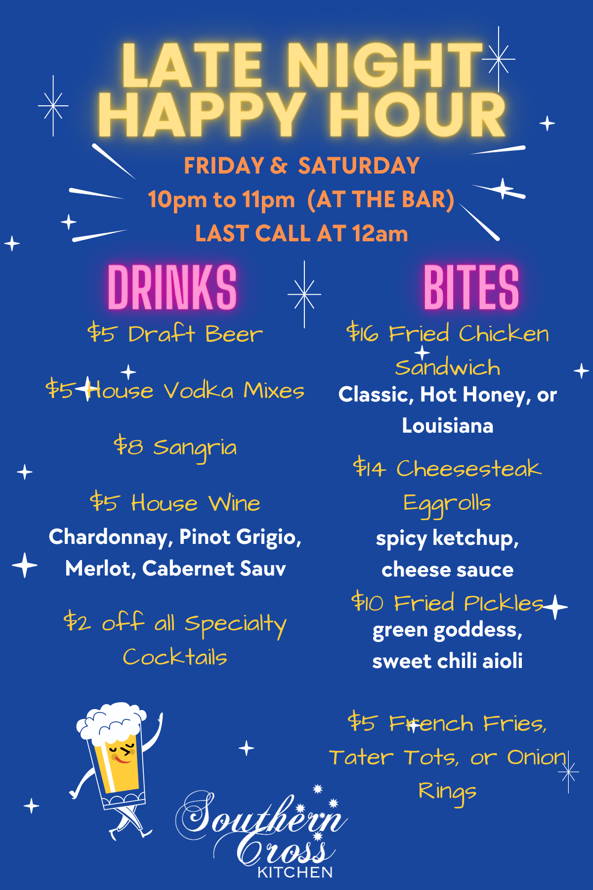 Menus | Southern Cross Kitchen in Conshohocken, PA