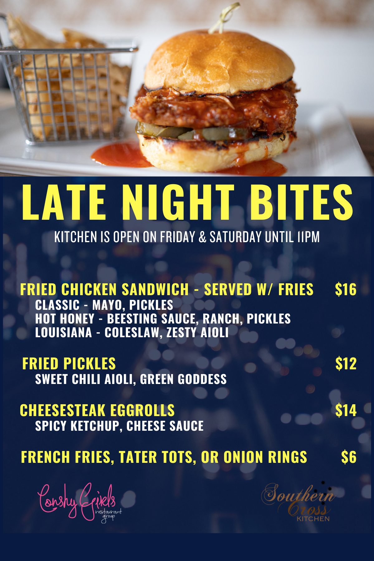 Menus | Southern Cross Kitchen in Conshohocken, PA