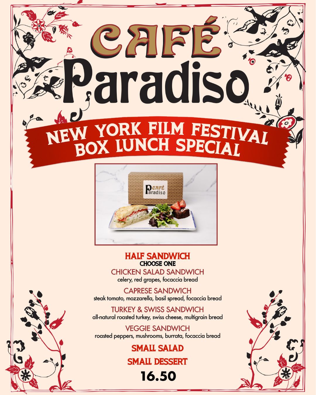 Boxed Lunch | Cafe Paradiso | Italian Cafe in New York, NY