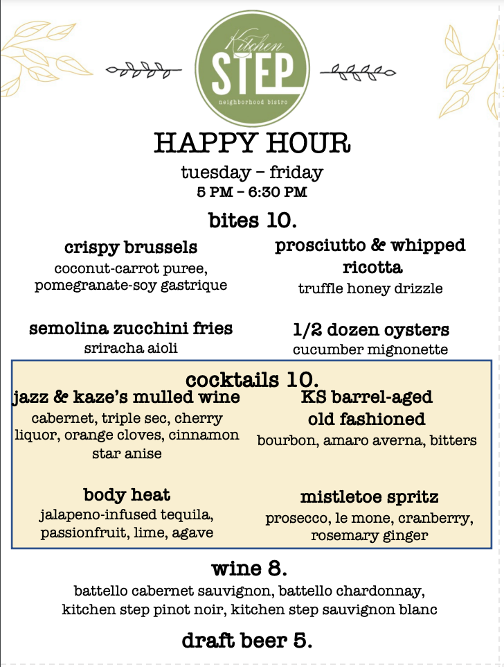 Menus | Kitchen Step in Jersey City, NJ