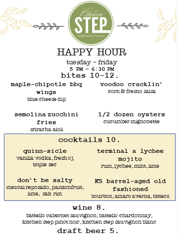 Menus | Kitchen Step in Jersey City, NJ